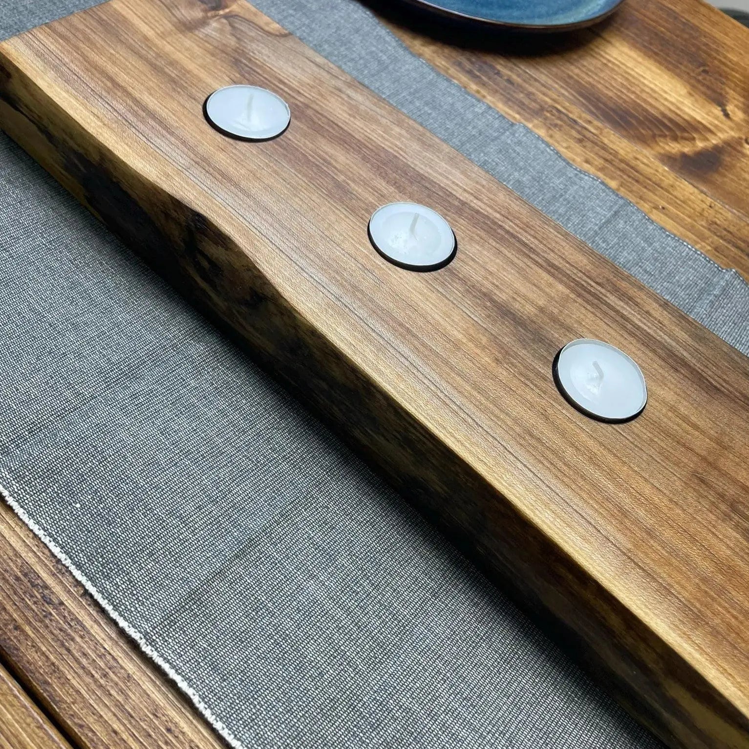 Solid Oak Tea Light Holder - Urban Reclamation
